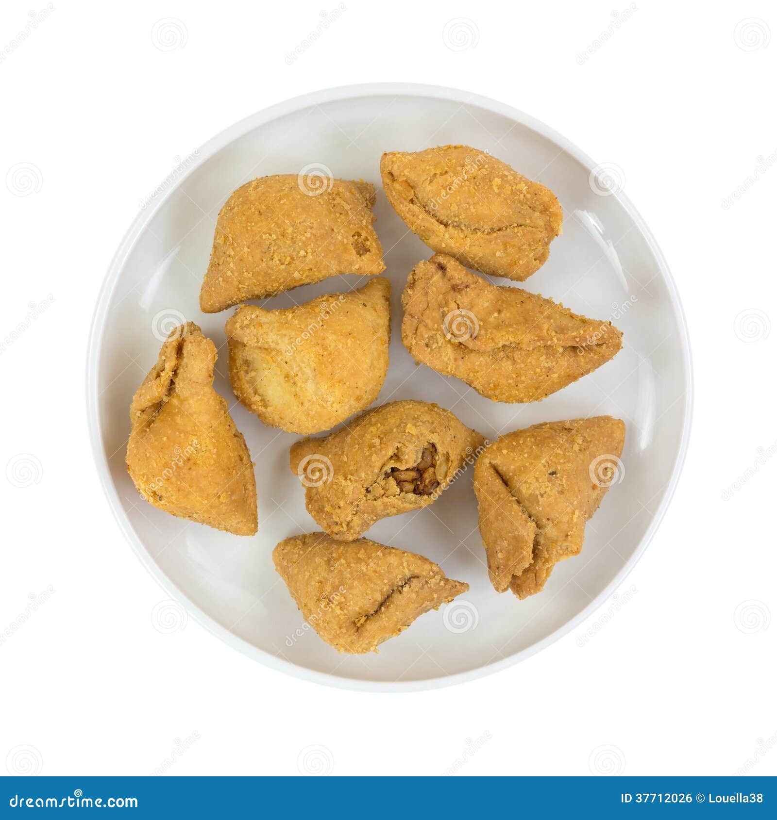 Samosa in Dish Top View stock photo. Image of fennel - 37712026