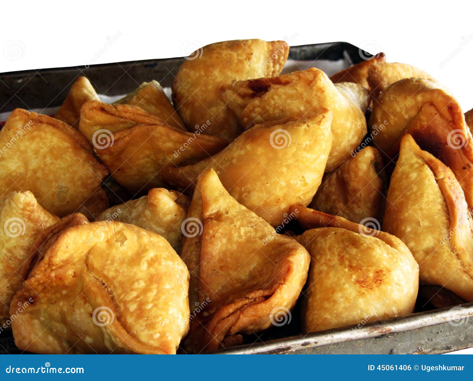 Samosa isolated on white stock photo. Image of color - 45061406