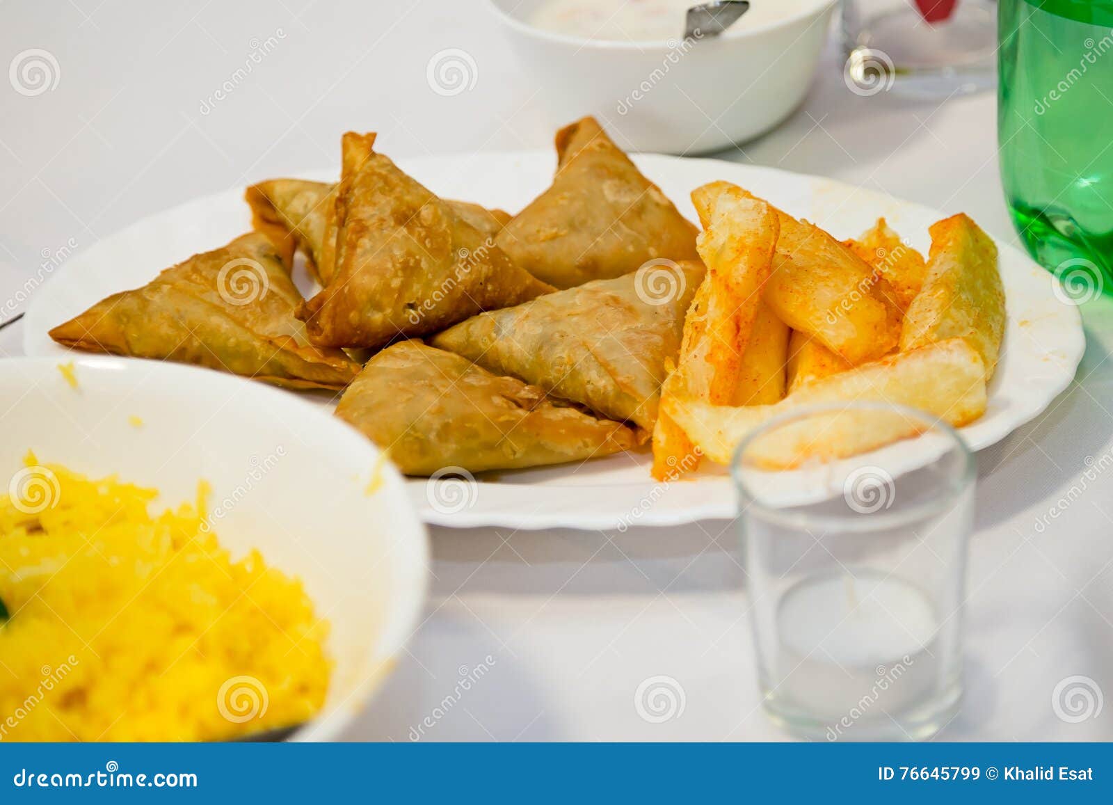 Samosa stock image. Image of plate, food, meat, vegetable - 76645799