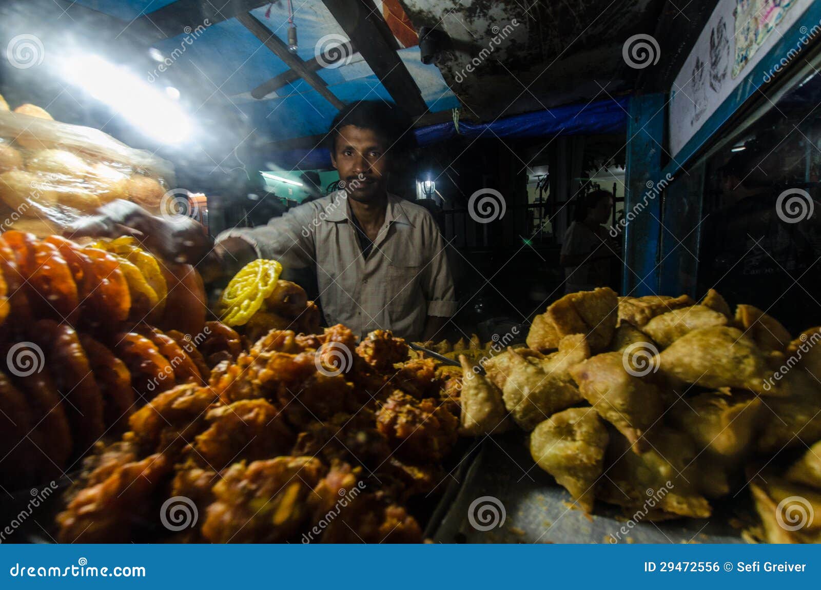 Samosa Seller at Night, Nepal Editorial Photo - Image of indian, night ...