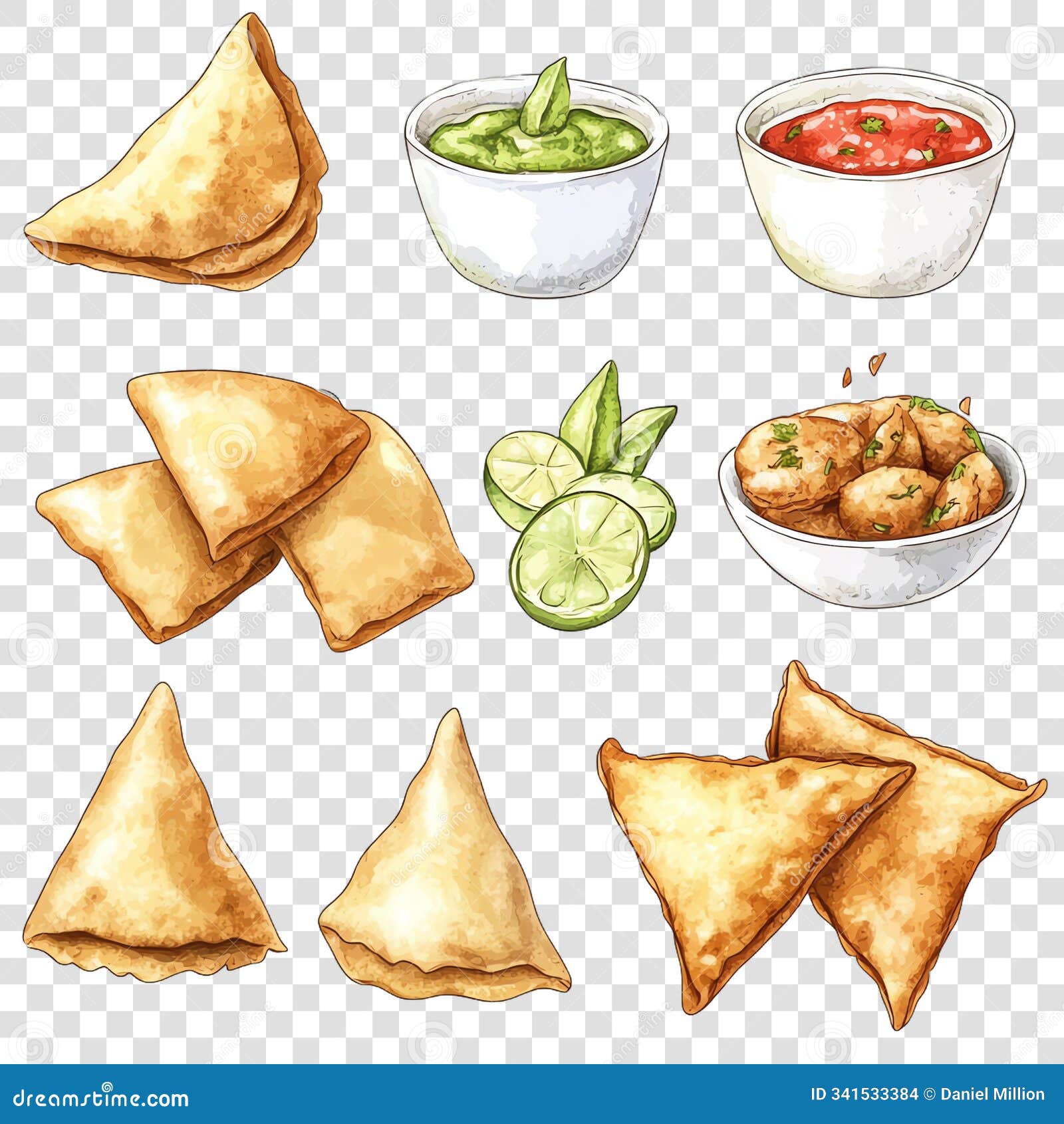 Samosa set stock photo. Illustration of food, dish, view - 341533384