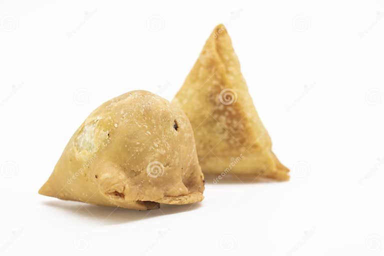 Samosa or Vegetables Singara Isolated on White Background Stock Photo ...