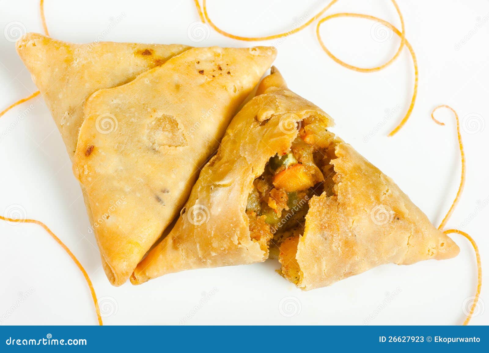 Samosa vegetal imagen de archivo. Imagen de carne, comida - 26627923