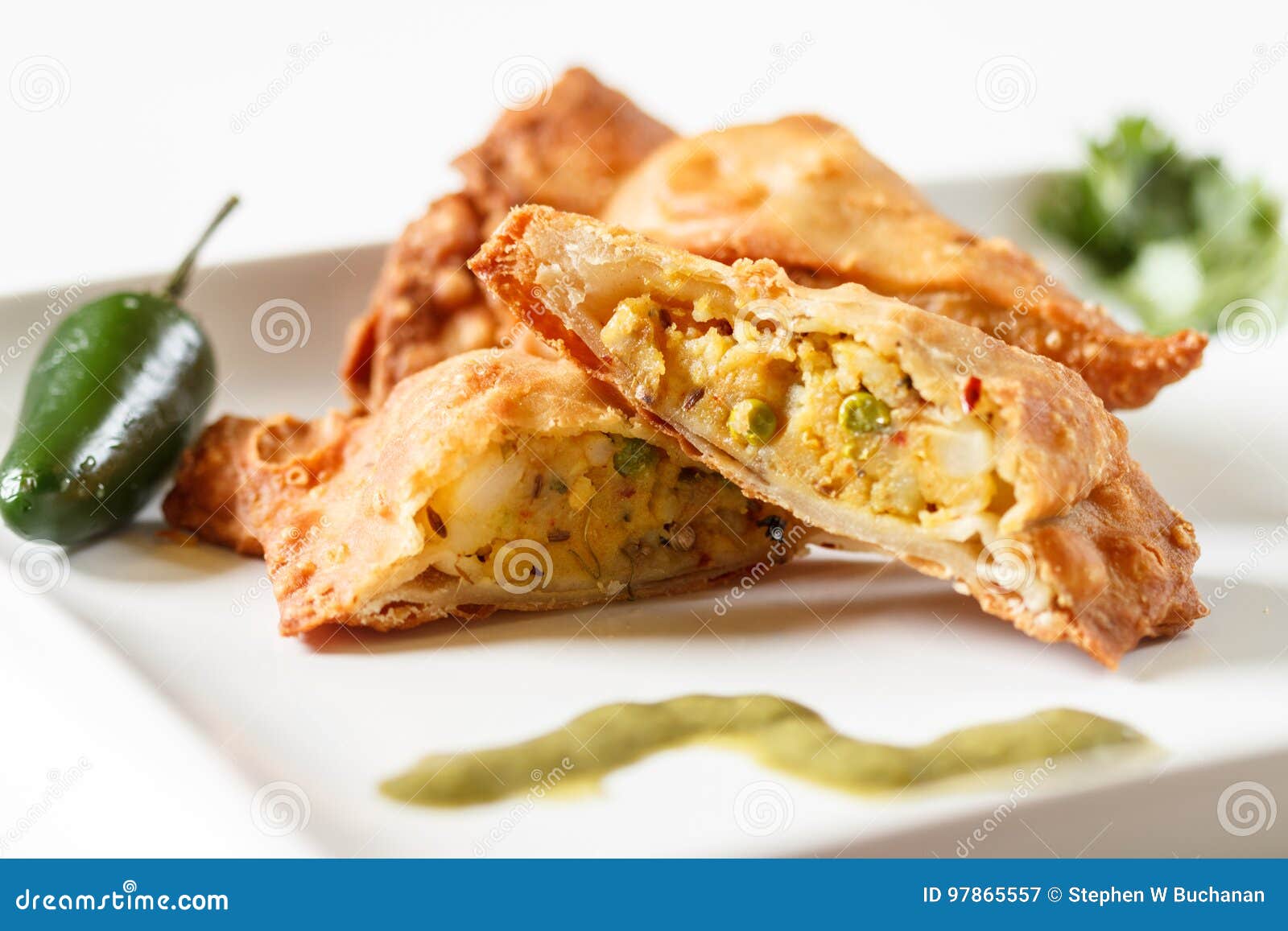 Samosa stock image. Image of bean, lunch, samosa, packet - 97865557