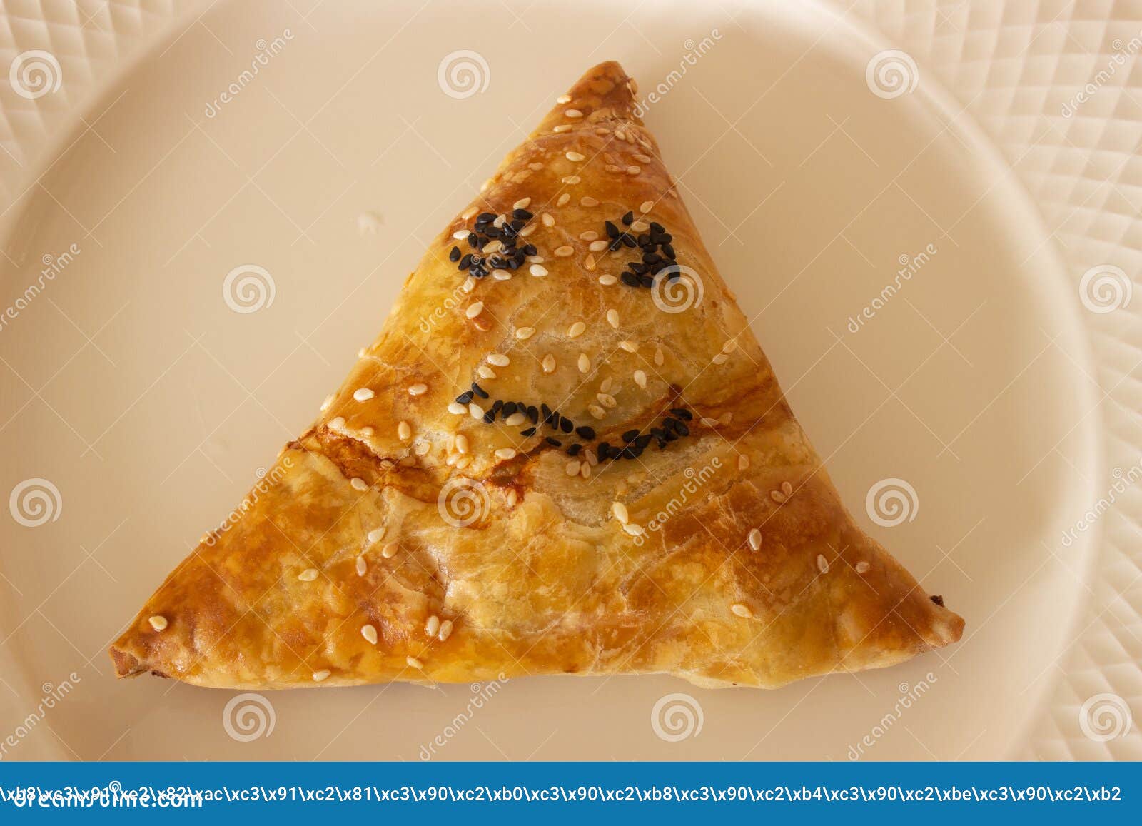 Samosa on a White Plate. Yellow Samosa on a White Plate. Yellow Samos ...