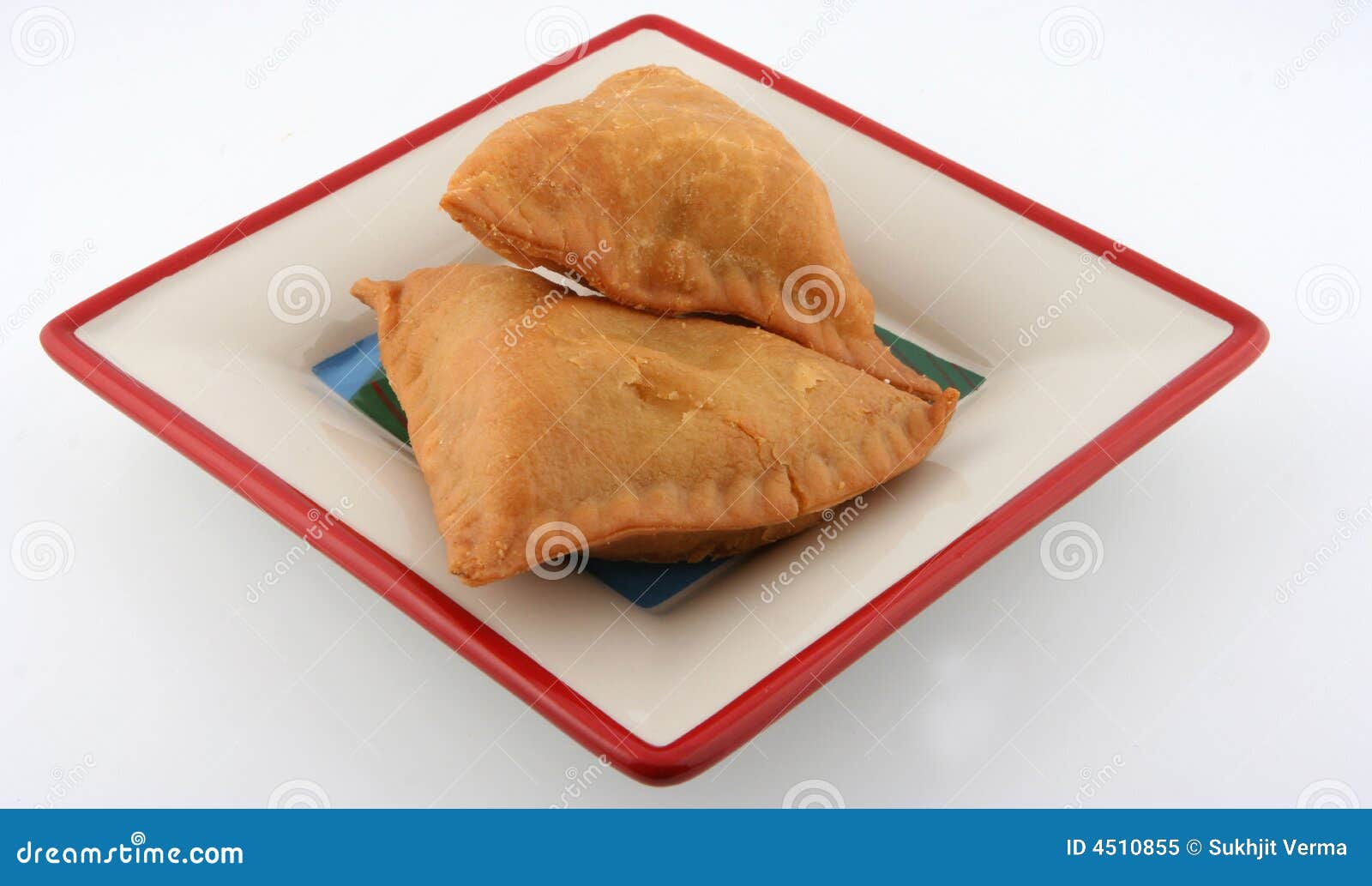 Samosas in plate stock image. Image of junk, meat, crispy - 4510855