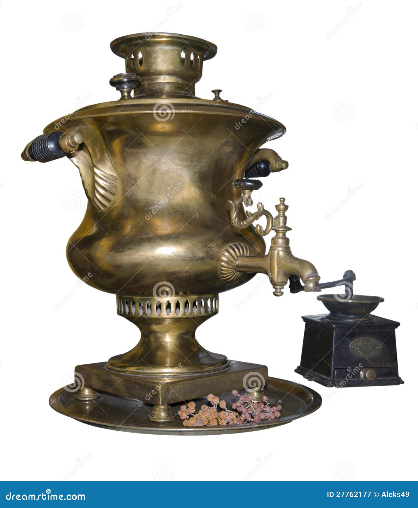 Samovar and Coffee Grinder is Made in 1901 Stock Image - Image of folk ...