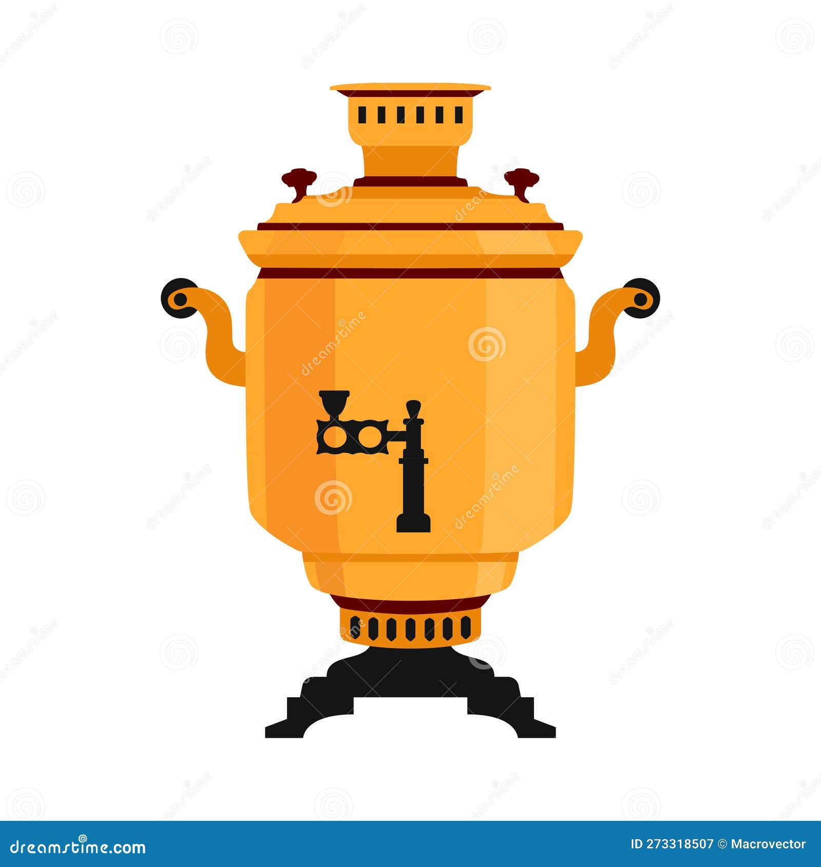 Samovar Flat Illustration stock vector. Illustration of graphic - 273318507