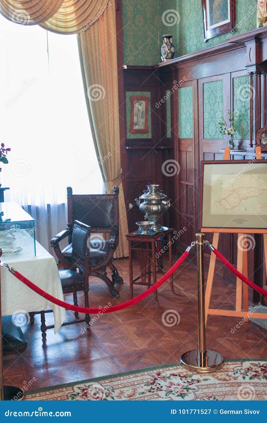 Samovar in the interior. editorial photography. Image of room - 101771527