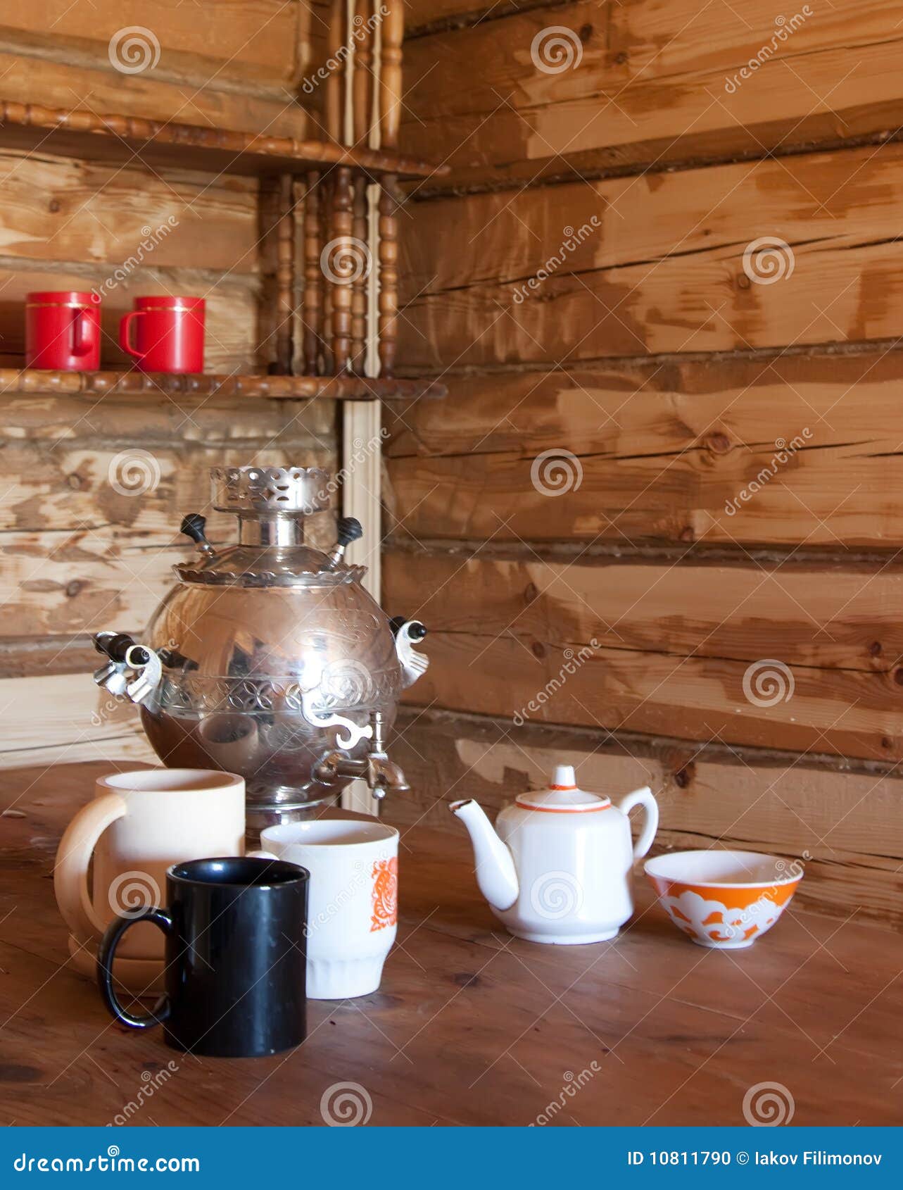 Samovar ruso tradicional foto de archivo. Imagen de museo - 10811790