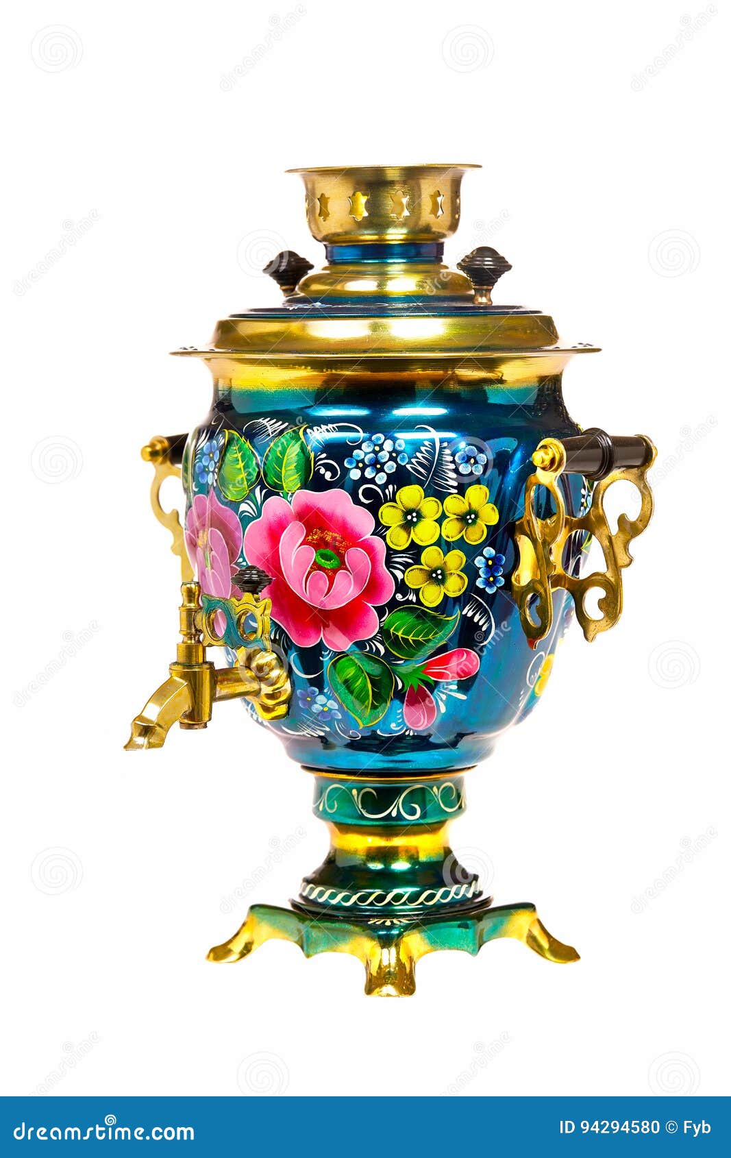 Samovar stock photo. Image of samovar, metal, gilded - 94294580