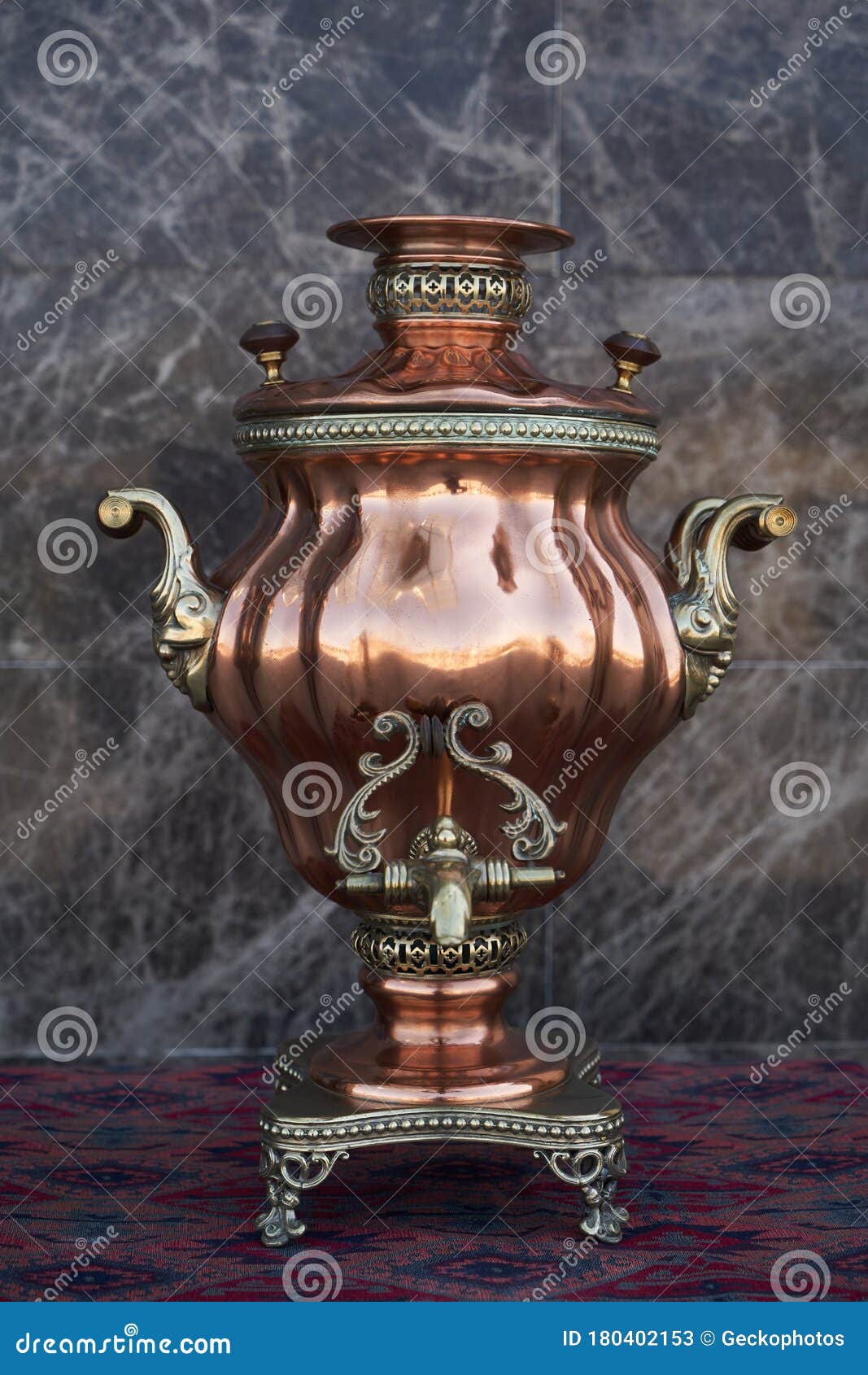 Samovar Russian Tea Tradition In Modern House Stock Photography ...