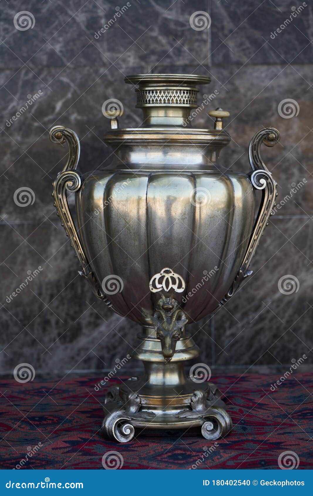 Samovar Russian Tea Tradition In Modern House Stock Photography ...