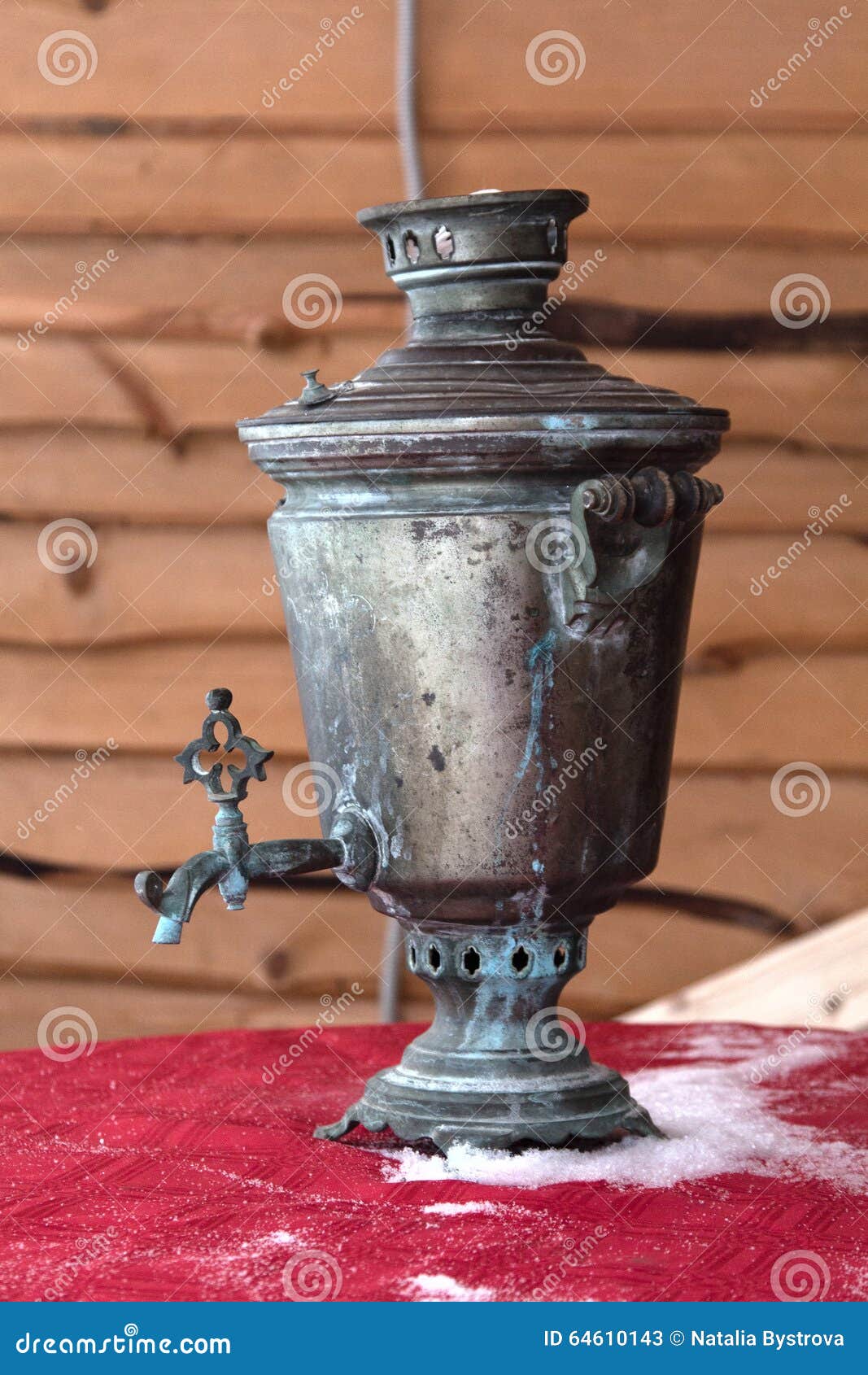 Samovar on a table stock image. Image of isolated, mint - 64610143