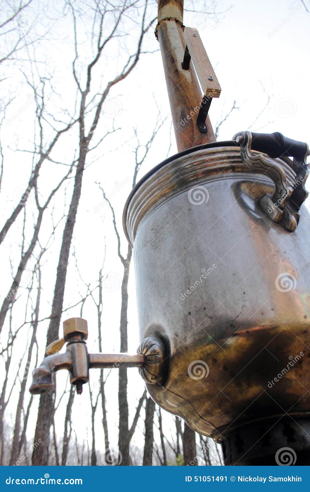 Tea making in russia stock image. Image of spring, outdoor - 51051491