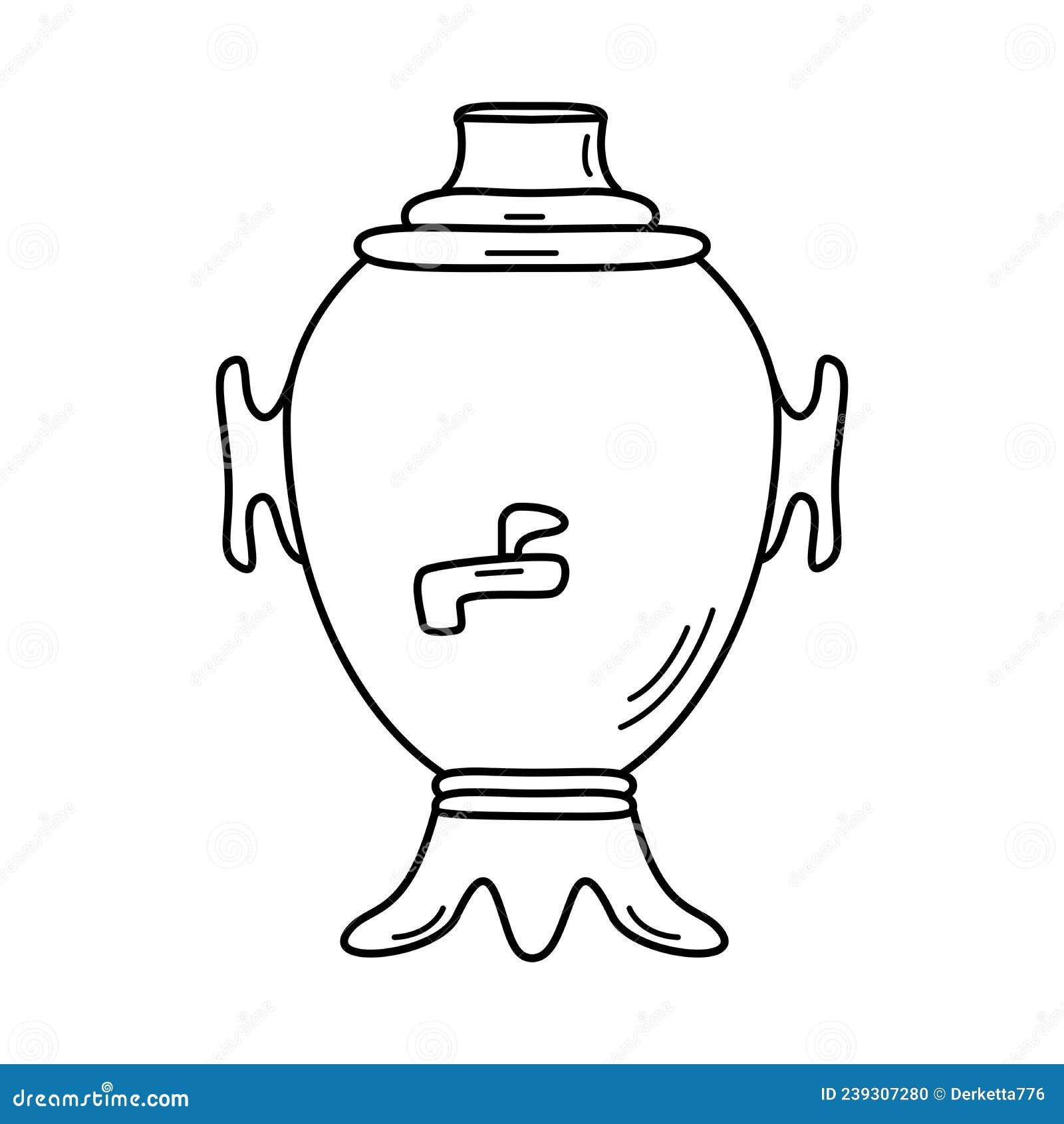 Samovar is a Traditional Russian Kettle for Boiling Water. Samovar Icon ...