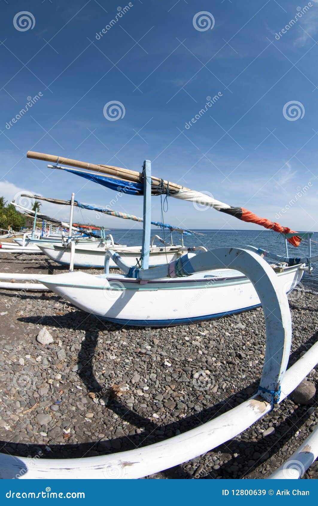 Sampan on a beach stock image. Image of sampans, beach - 12800639