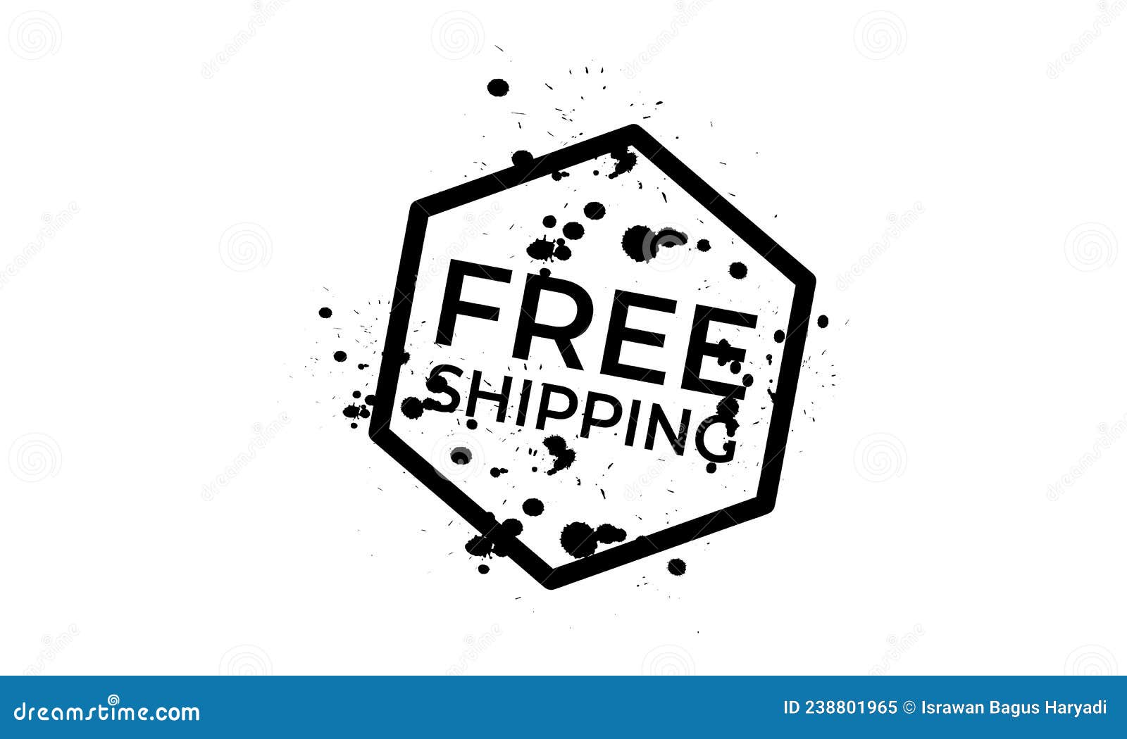 Black and White Free Shipping Design Icon No. 3 Stock Vector ...
