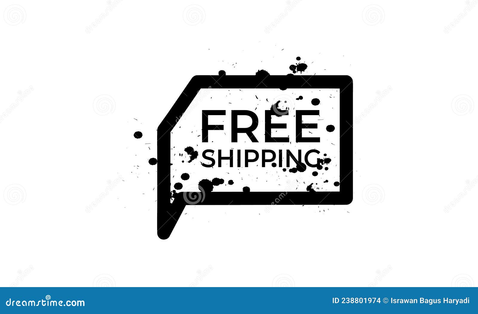 Black and White Free Shipping Design Icon No. 4 Stock Vector ...