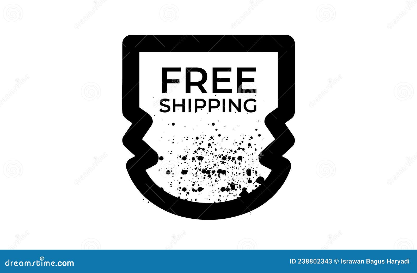 Black and White Free Shipping Design Icon No. 16 Stock Vector ...