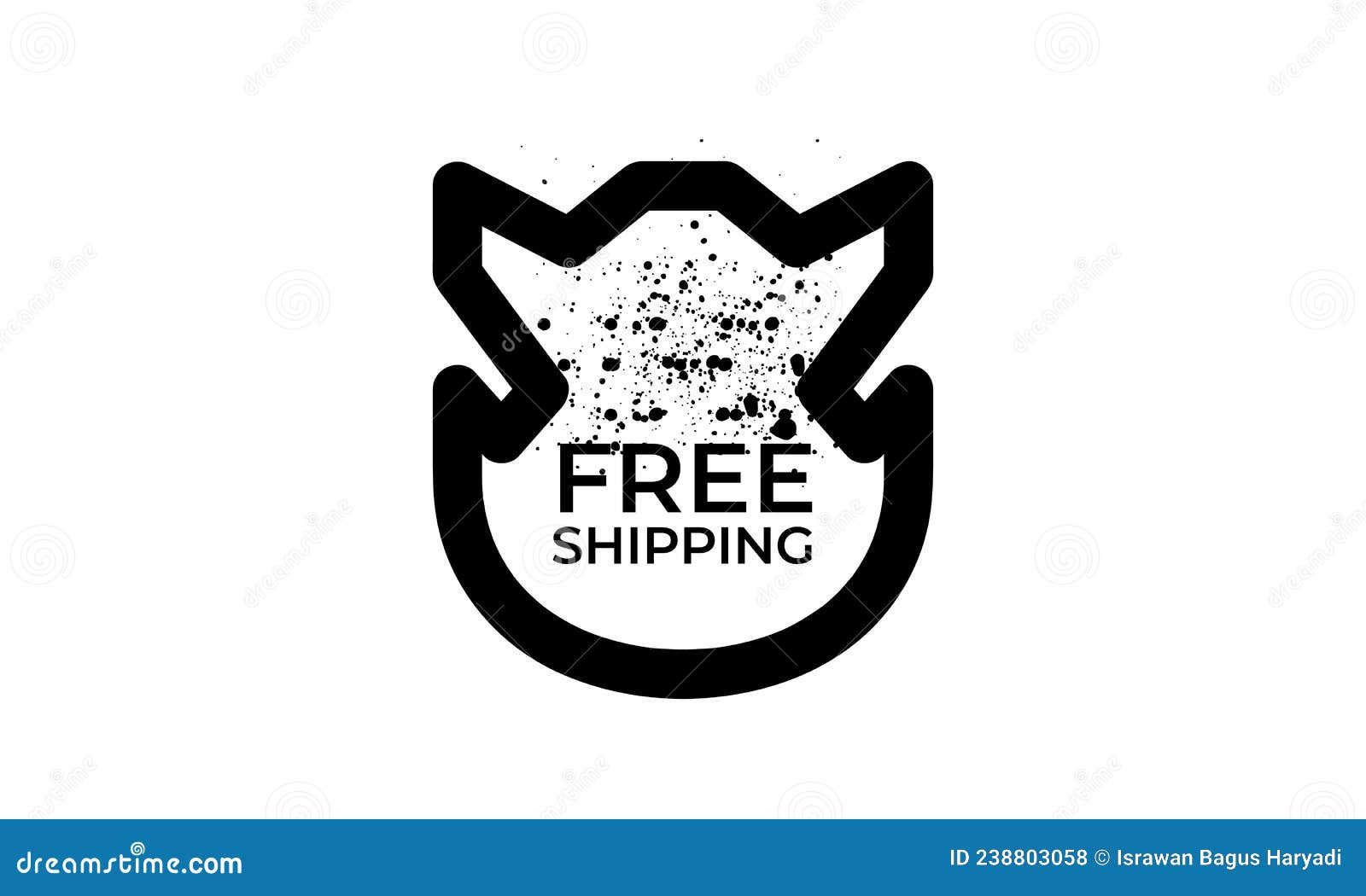 Black and White Free Shipping Design Icon No. 41 Stock Vector ...