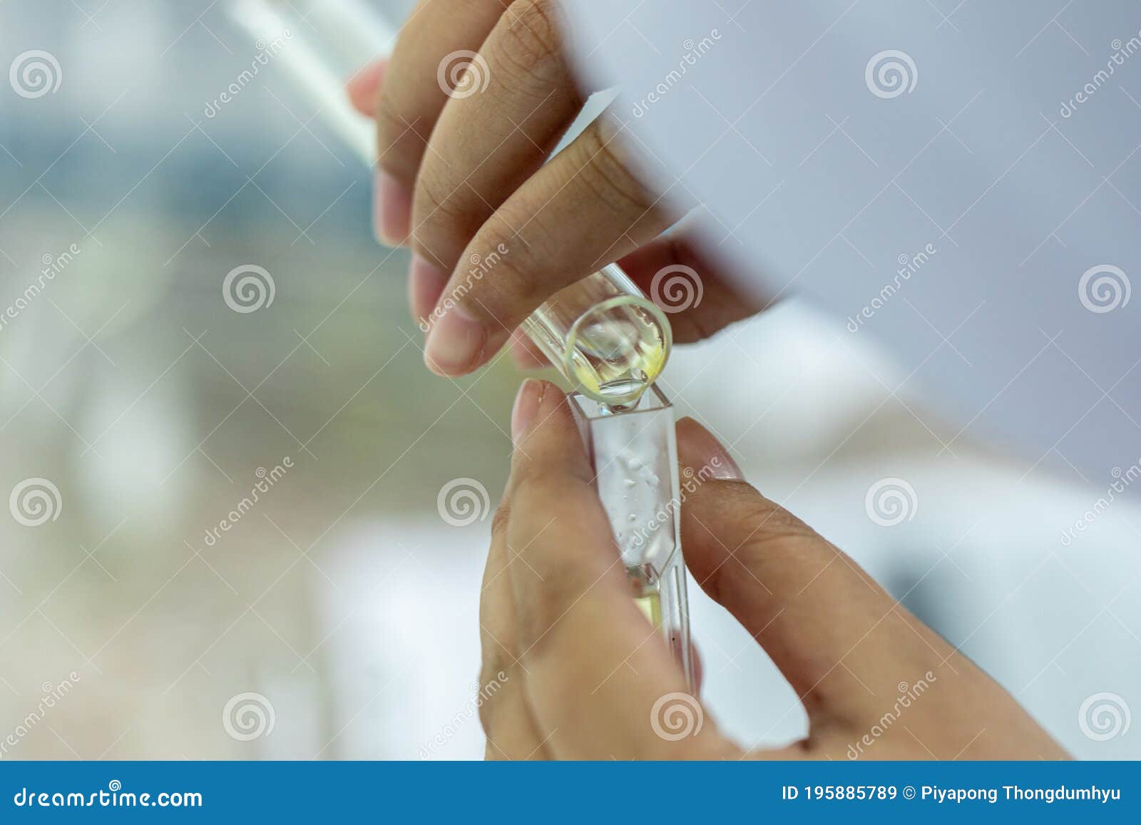 Spectrophotometer for Lab Experiments. Stock Image - Image of hold ...