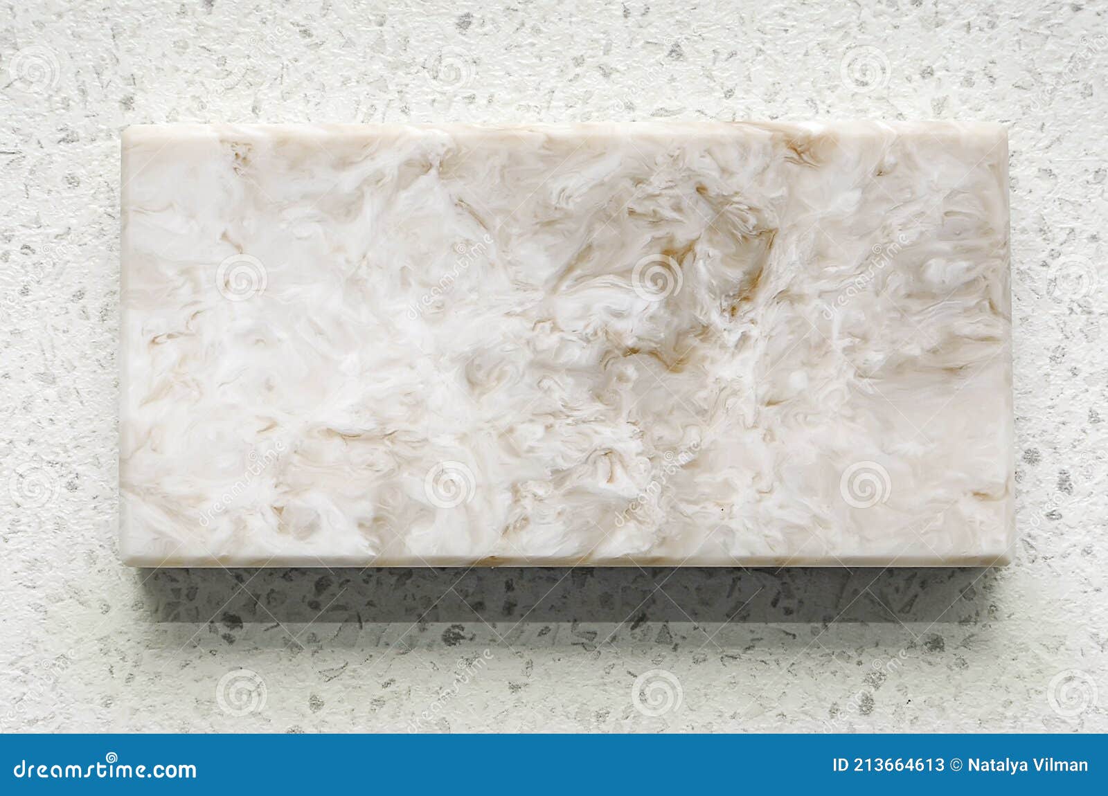 A Sample of an Artificial Stone with a Marble Texture. Close-up ...