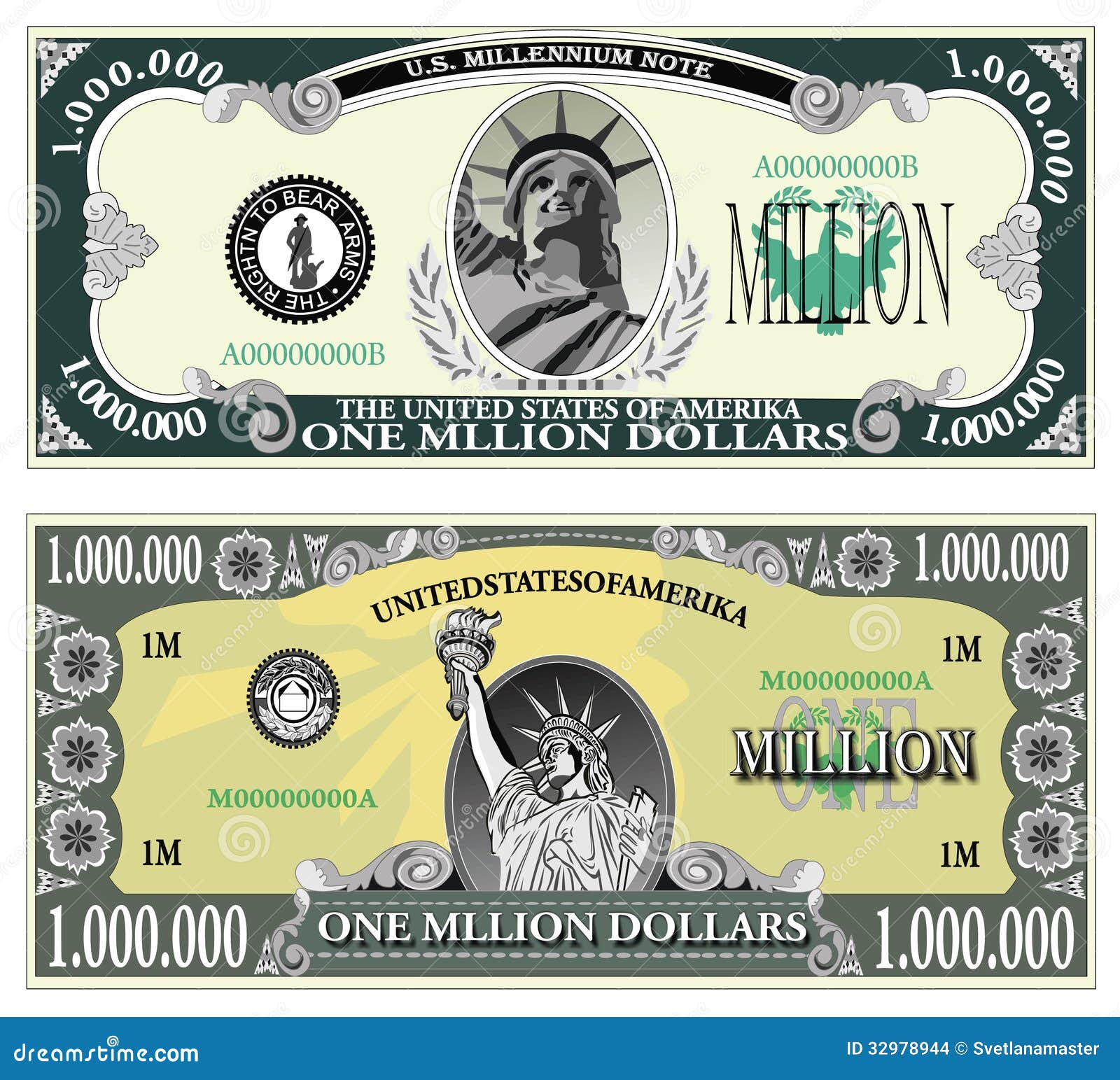 Sample Banknote Of A Million Dollars Royalty-Free Stock Image ...