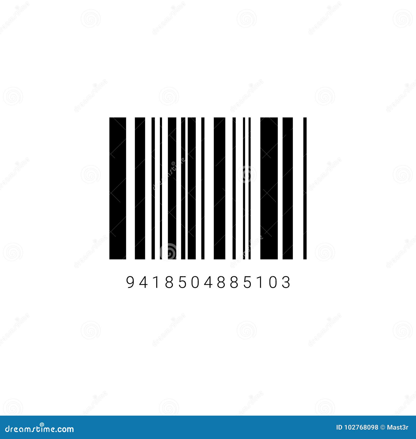 Sample Bar Code for Scanning Icon Stock Vector - Illustration of coding ...