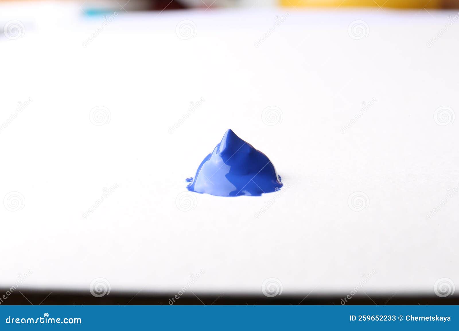 Sample of Blue Paint on White Background Stock Image - Image of painter ...