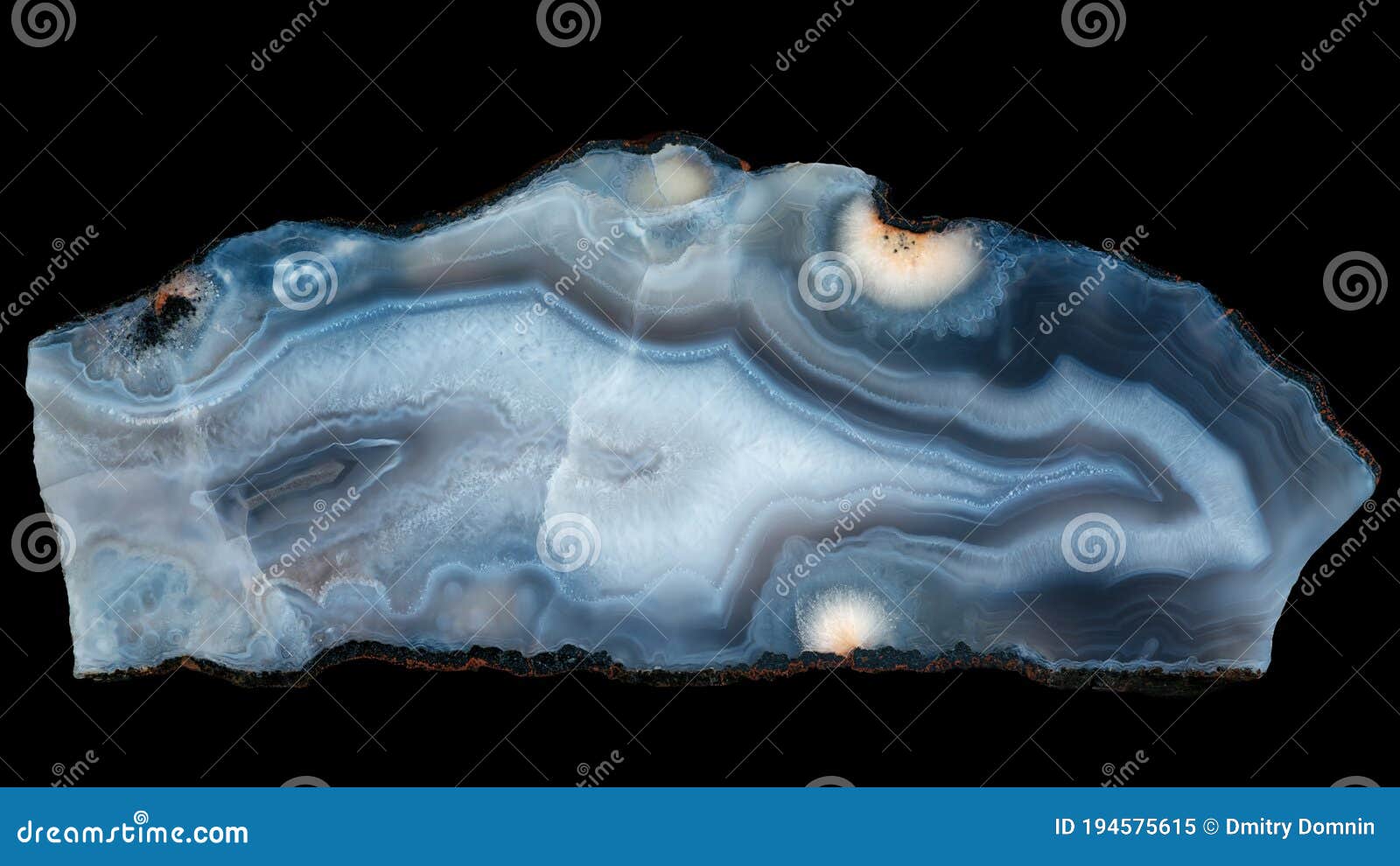 Sample of Blue-white Agate from a Basalt Quarry Stock Image - Image of ...