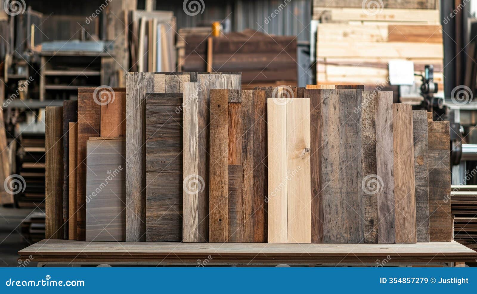 A Sample Board Featuring Different Types of Reclaimed Wood Each with ...