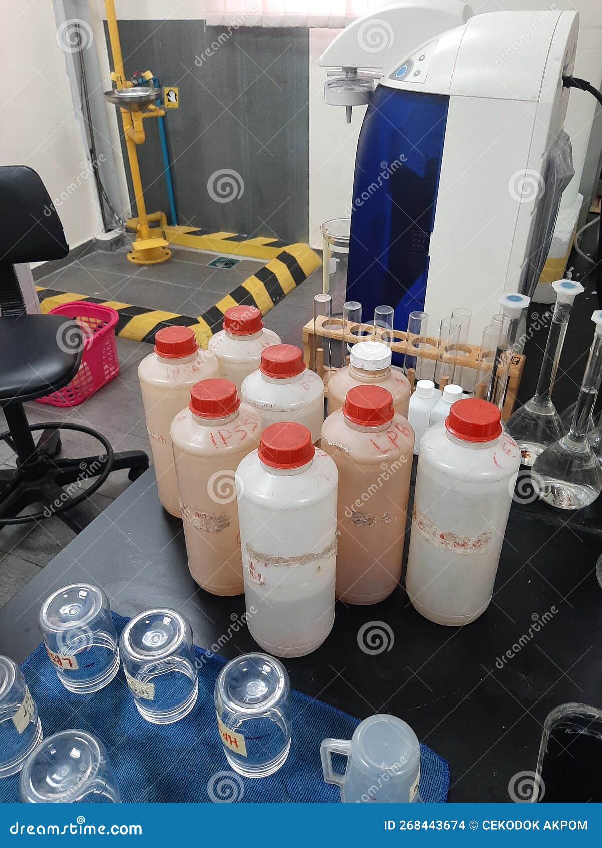 Sample Bottle for Water Quality Analysis in Laboratory Stock Photo ...