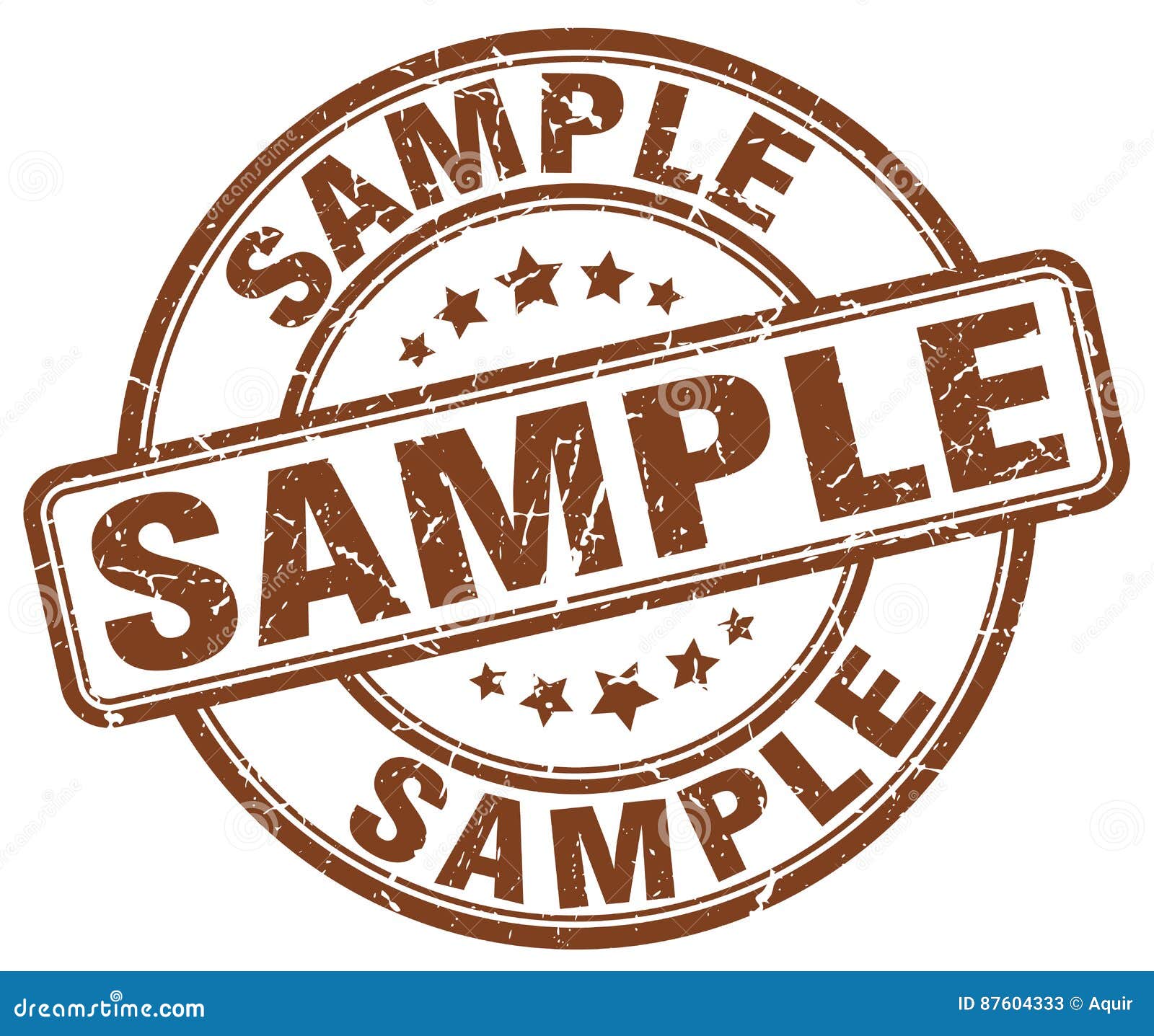 Sample Brown Grunge Round Rubber Stamp Stock Vector - Illustration of ...