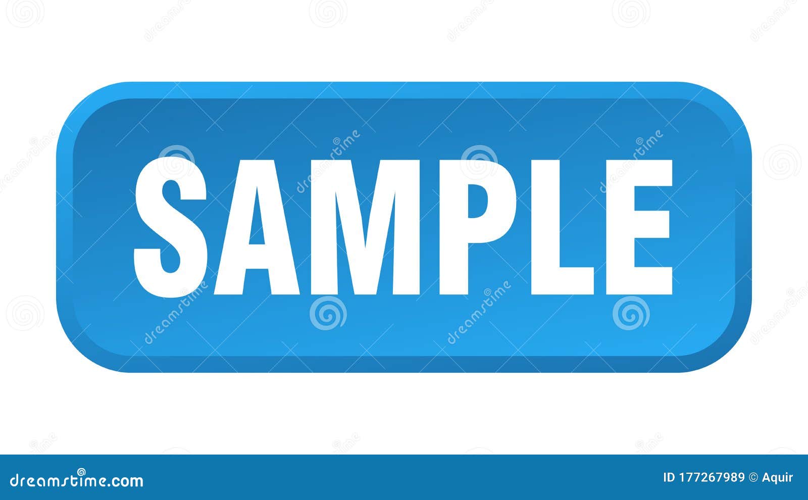 Sample Button. Sample Square 3d Push Button Stock Vector - Illustration ...