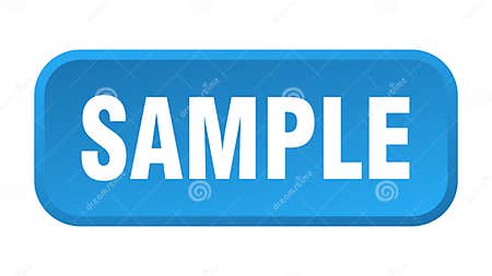 Sample Button. Sample Square 3d Push Button Stock Vector - Illustration ...
