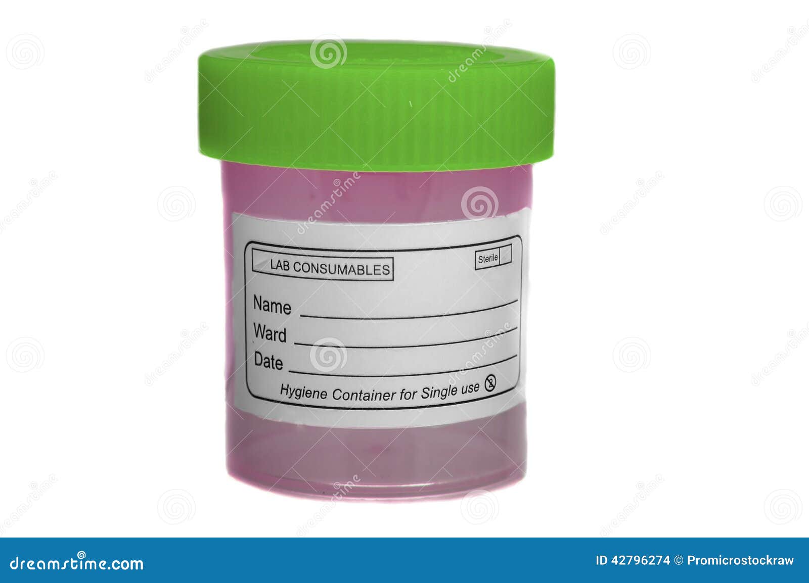 Sample Collection Container Stock Photo - Image of healthcare, green ...