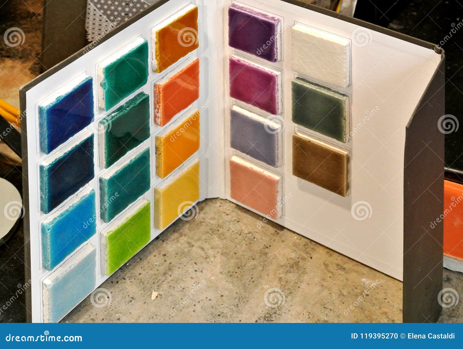 Sample of colored tiles stock photo. Image of ceramic - 119395270