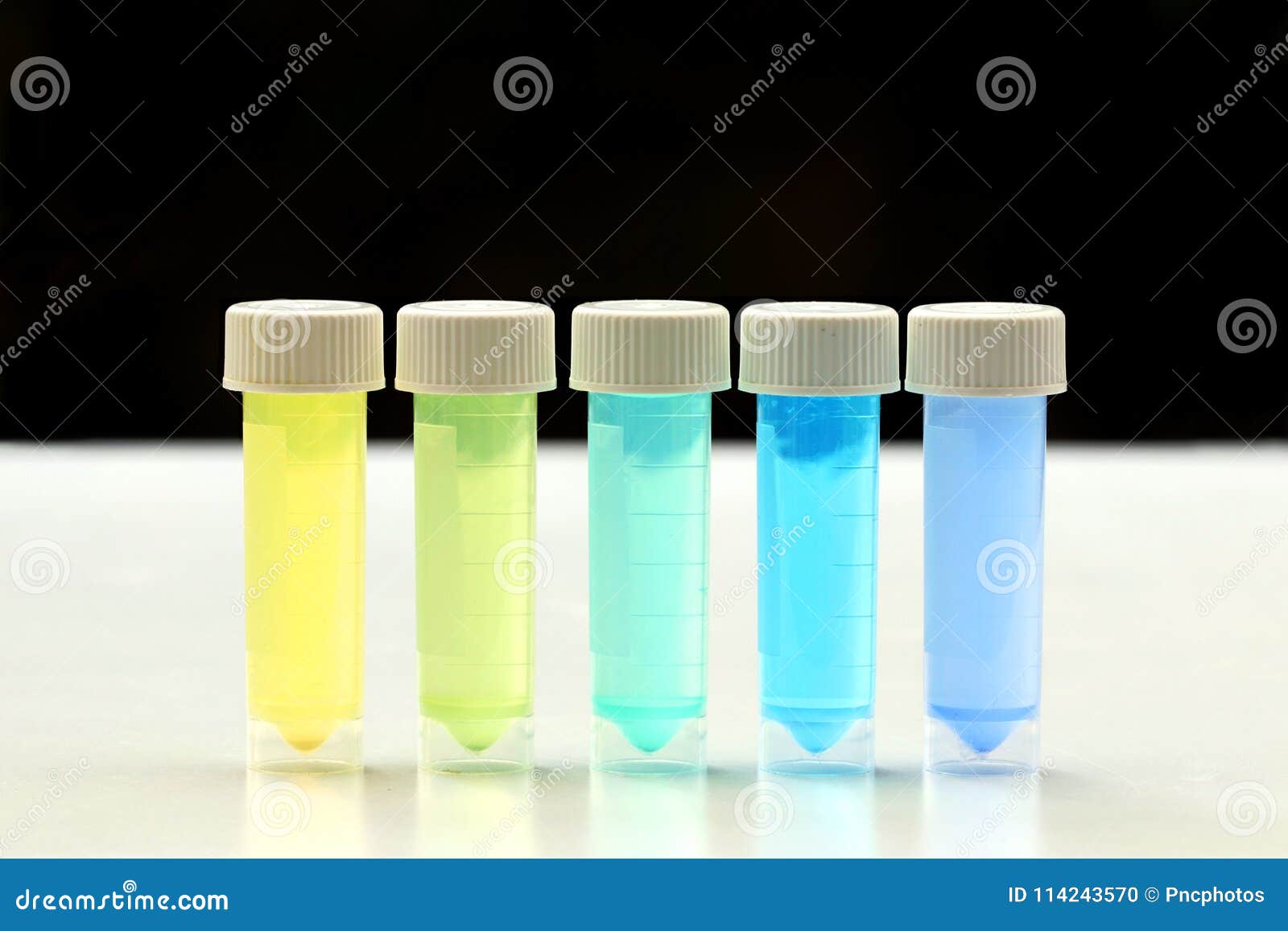 Sample Containers Containing Chemicals. Stock Photo - Image of ...
