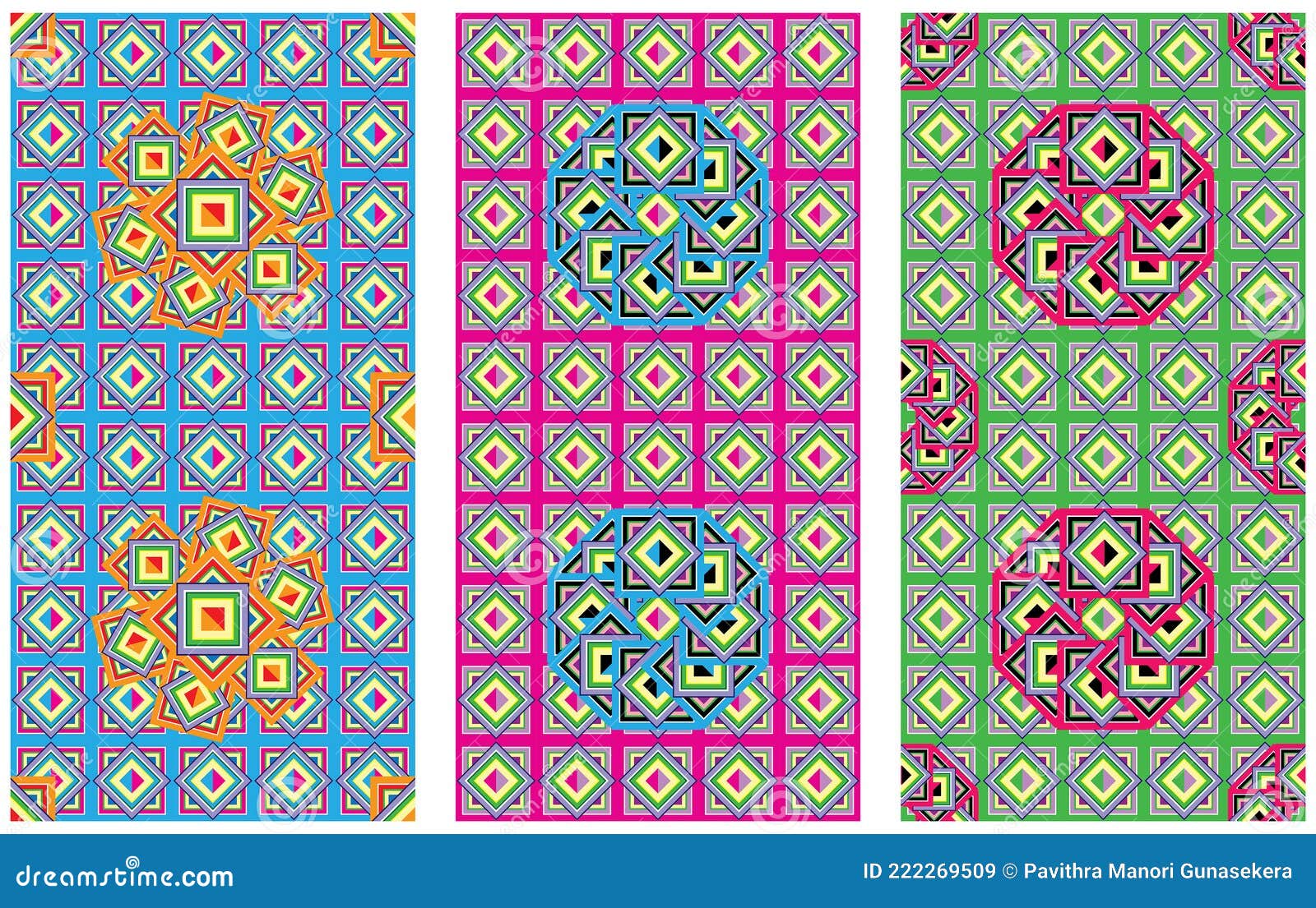 Elegant Square Patterns with Different Colors - Pattern Pallet- There ...