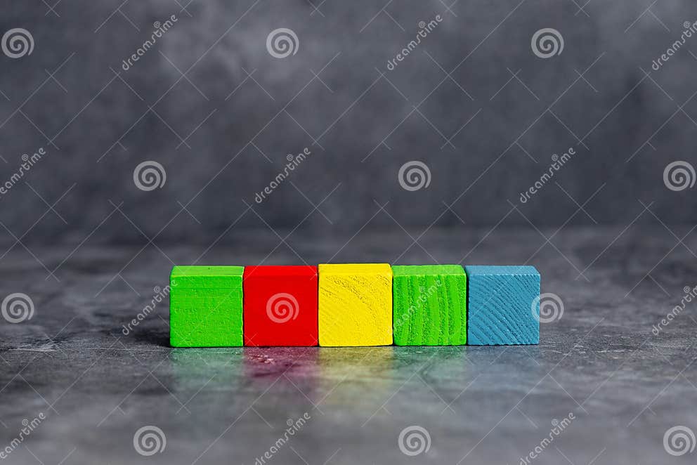 Sample Cube Rectangular Boxes Polished with Multi-Colour Symbolizing ...