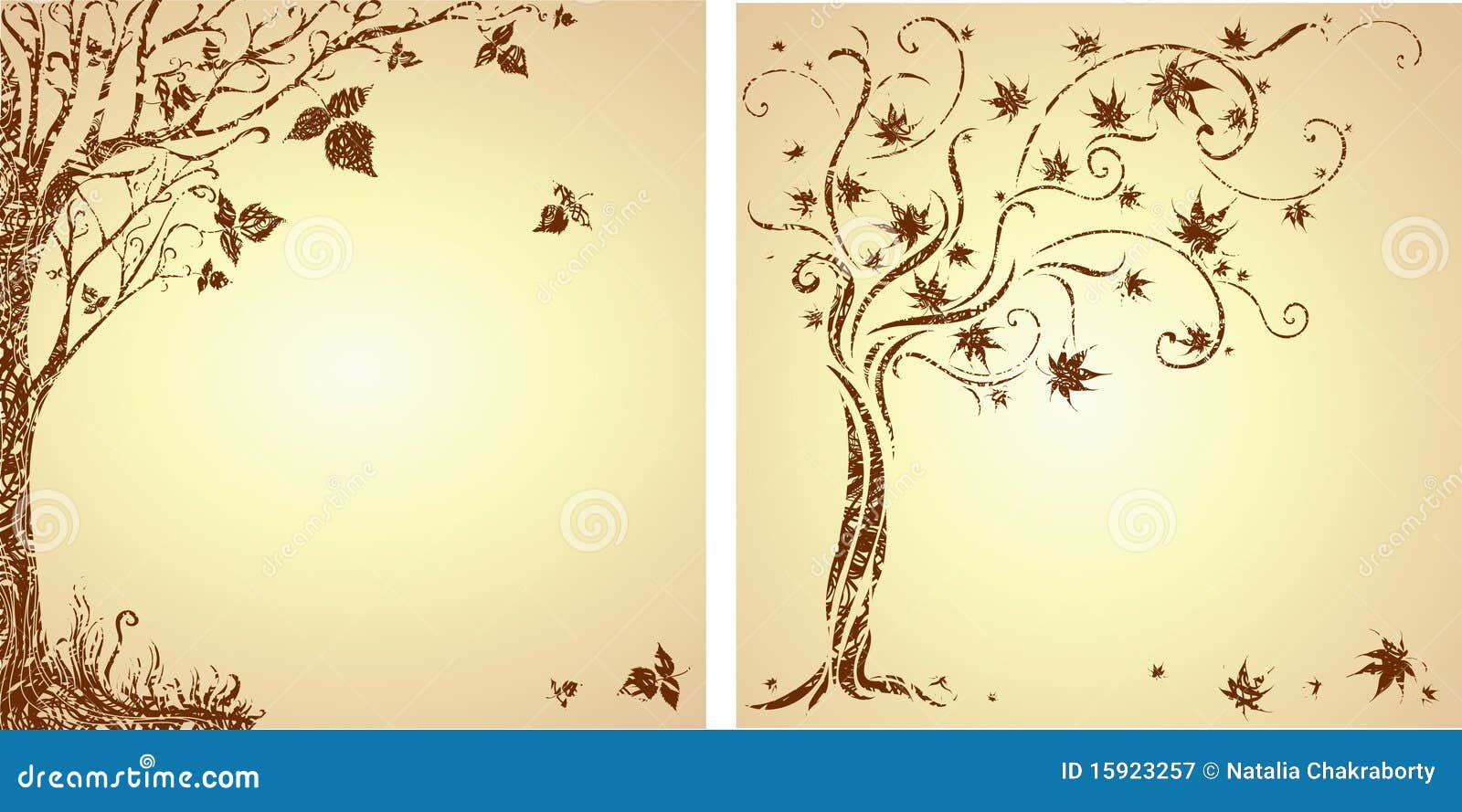 Sample of Design with Decorative Tree Stock Vector - Illustration of ...