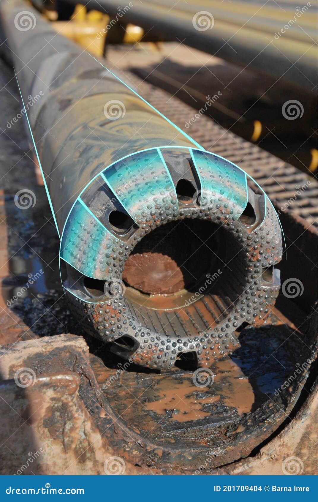 Rotation Diamond Drilling Holes In Concrete Wall Pipe Stock Photography ...