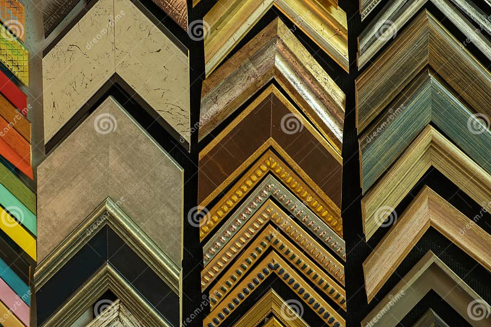 Sample of Different Types of Picture Frames Stock Image - Image of ...