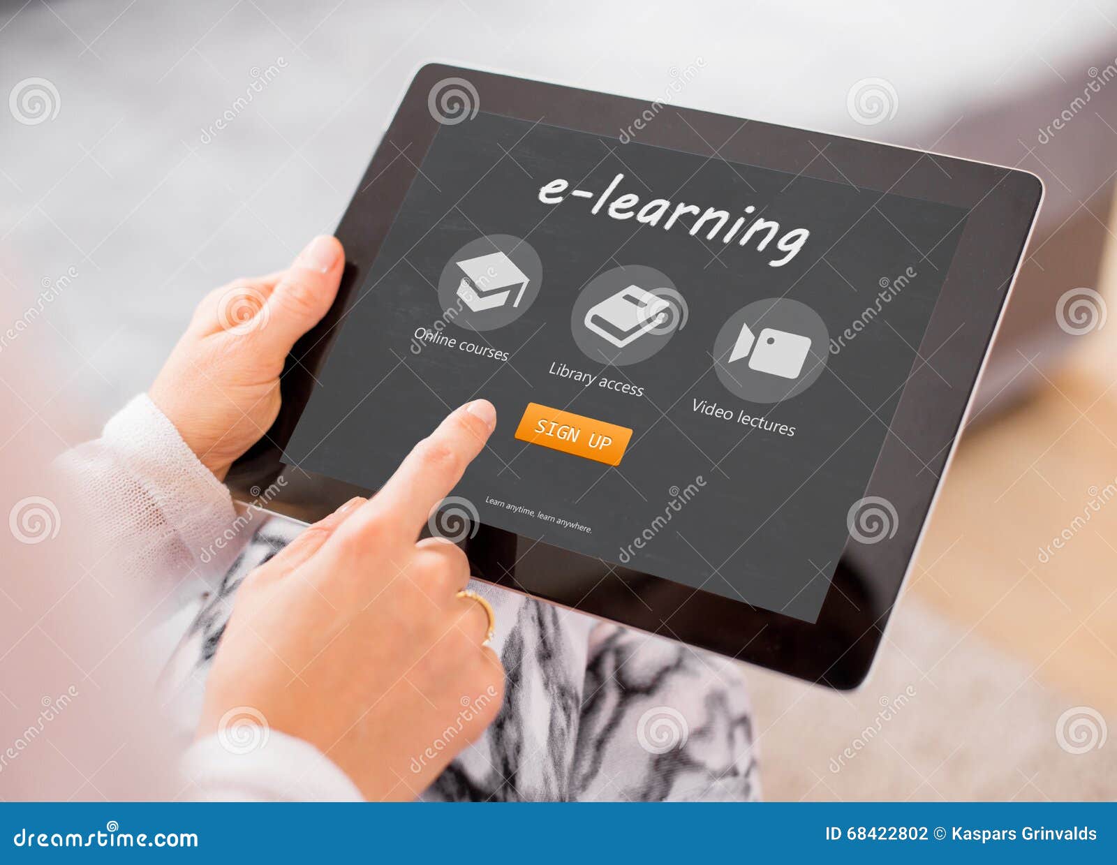 Sample E-learning Website on Tablet Computer Stock Photo - Image of ...