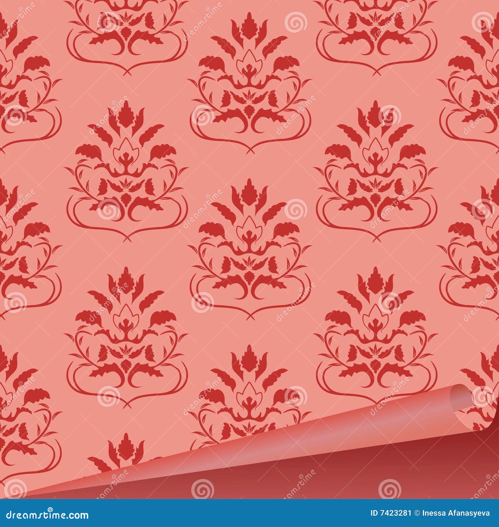 Sample of a Fabric with Drawing Stock Vector - Illustration of revival ...