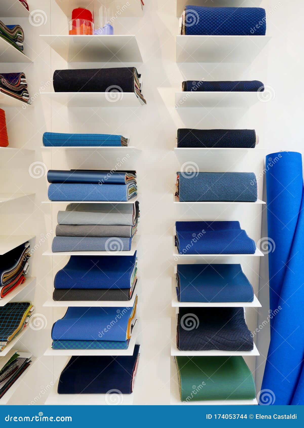 Sample of Fabric and Materials Stock Photo - Image of education, file ...