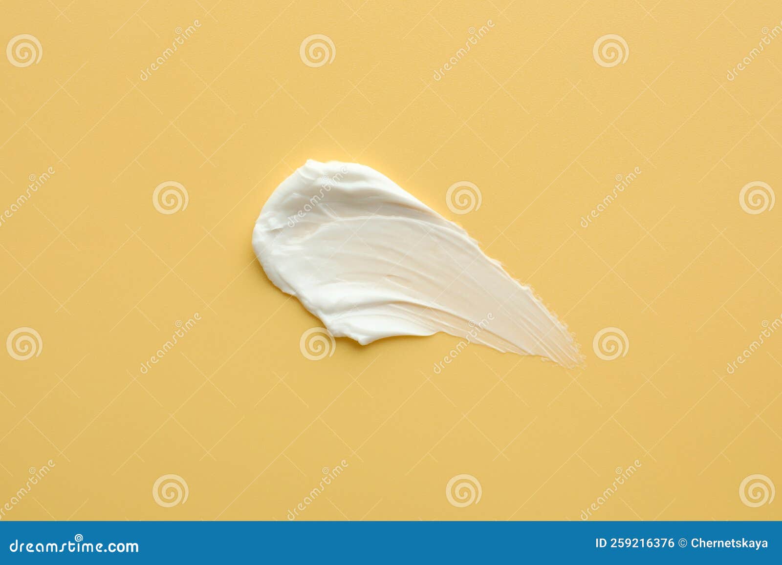Sample of Face Cream on Yellow Background, Top View Stock Photo - Image ...