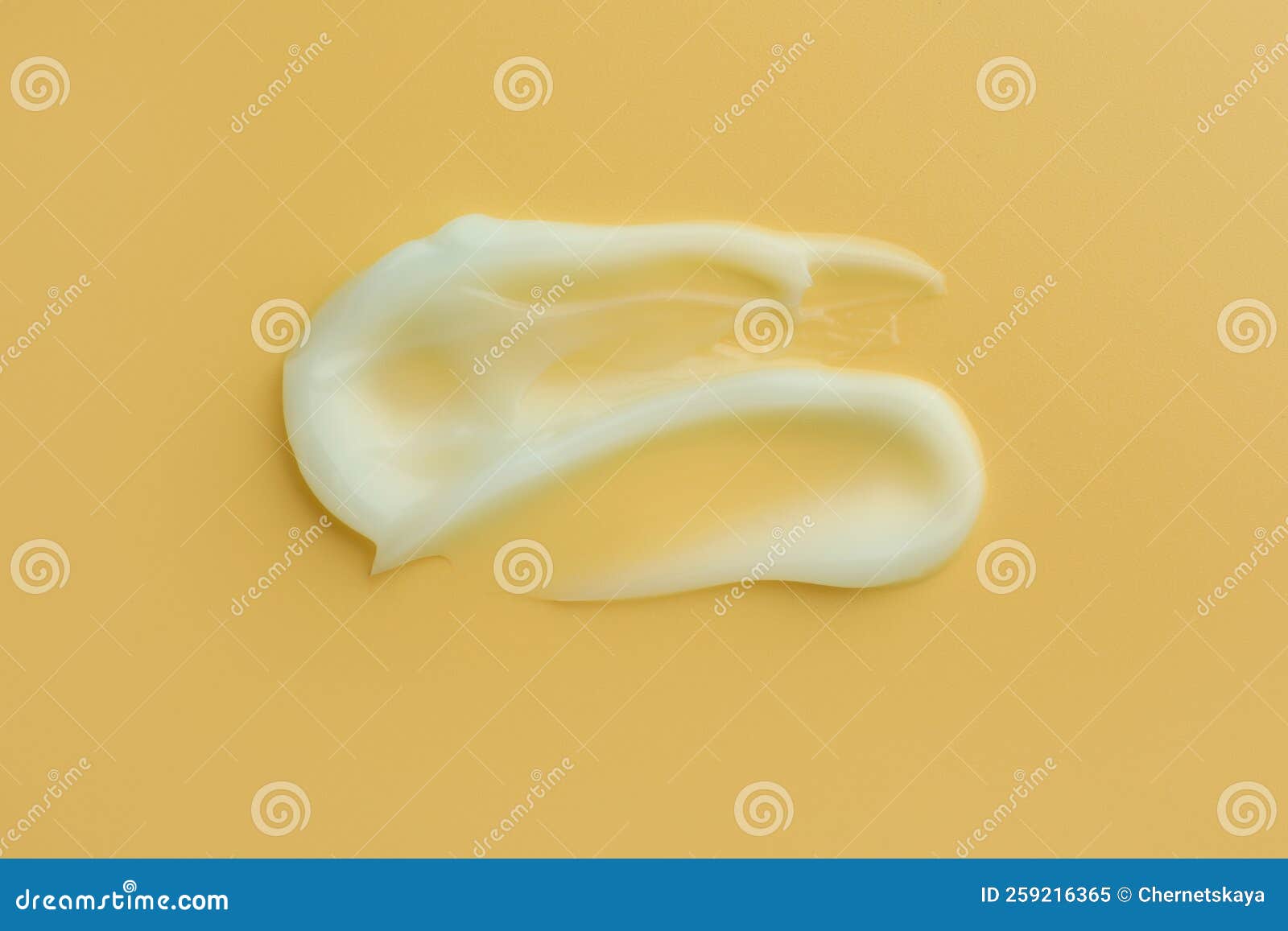 Sample of Face Cream on Yellow Background, Top View Stock Image - Image ...