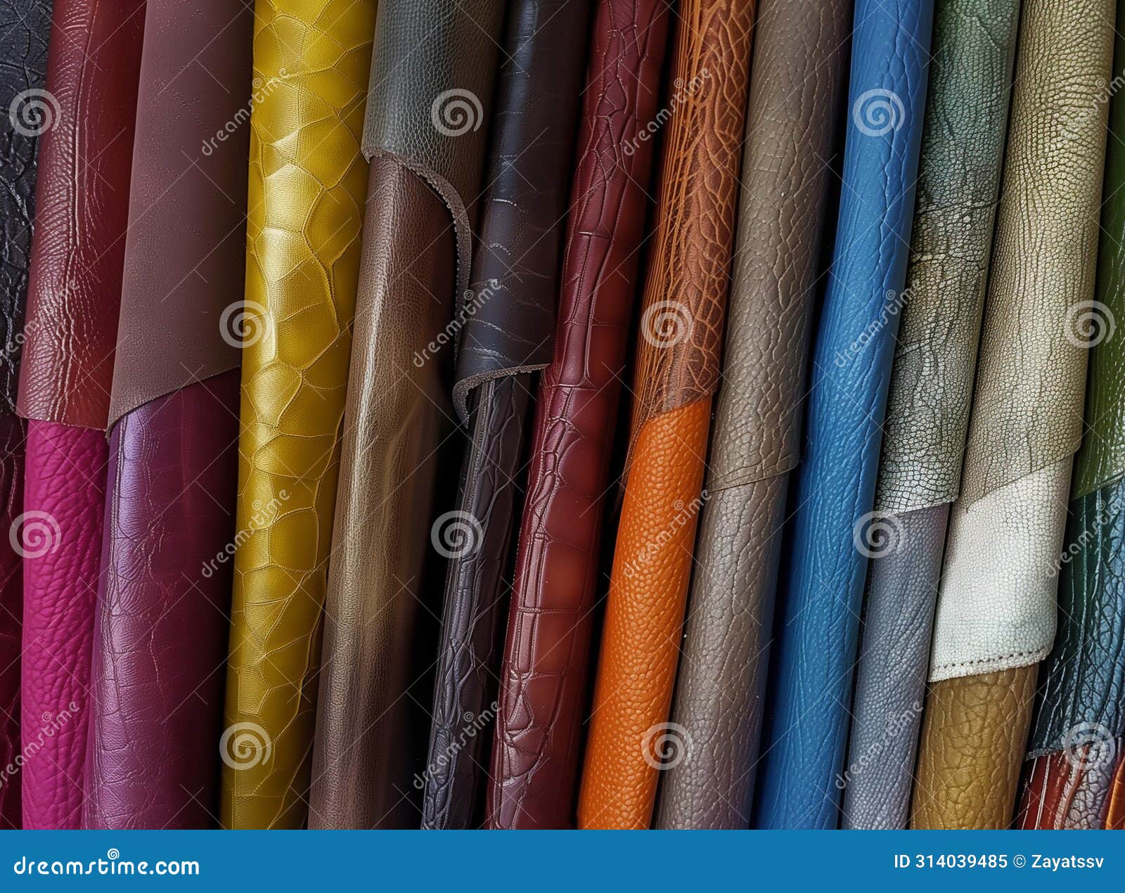 Sample - a Good Quality Leather in Various Colors. a Set of Leather ...